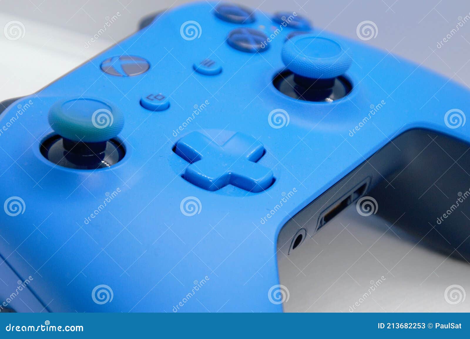 Blue XBOX ONE controller, editorial stock photo. Image of concept ...