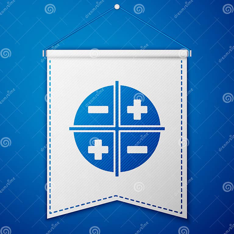 Blue XYZ Coordinate System Icon Isolated on Blue Background. XYZ Axis ...