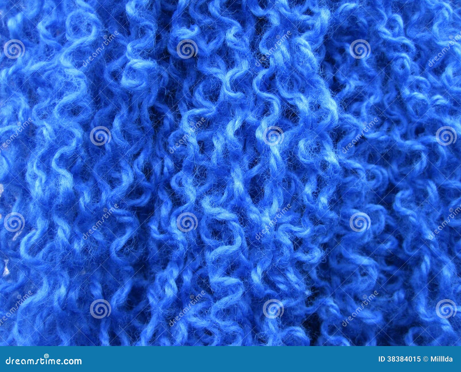 Blue yarn stock image. Image of wool, curly, pattern - 38384015