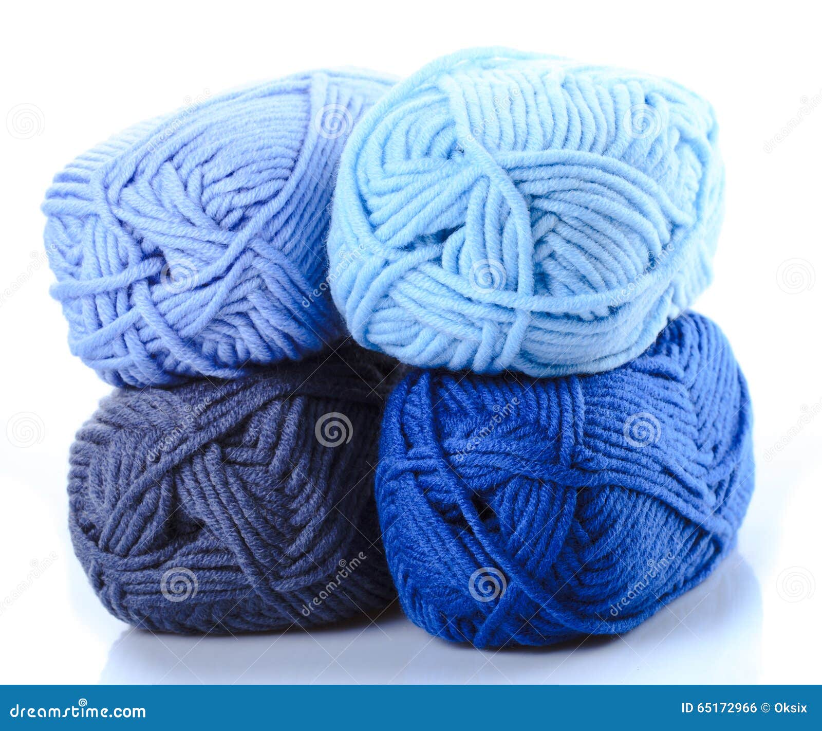 Blue yarn ball stock photo. Image of clothing, craft - 65172966