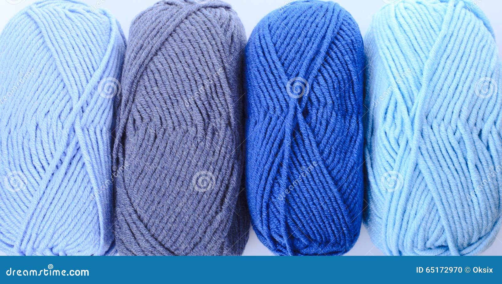 Blue yarn ball stock photo. Image of cotton, knit, bright - 65172970
