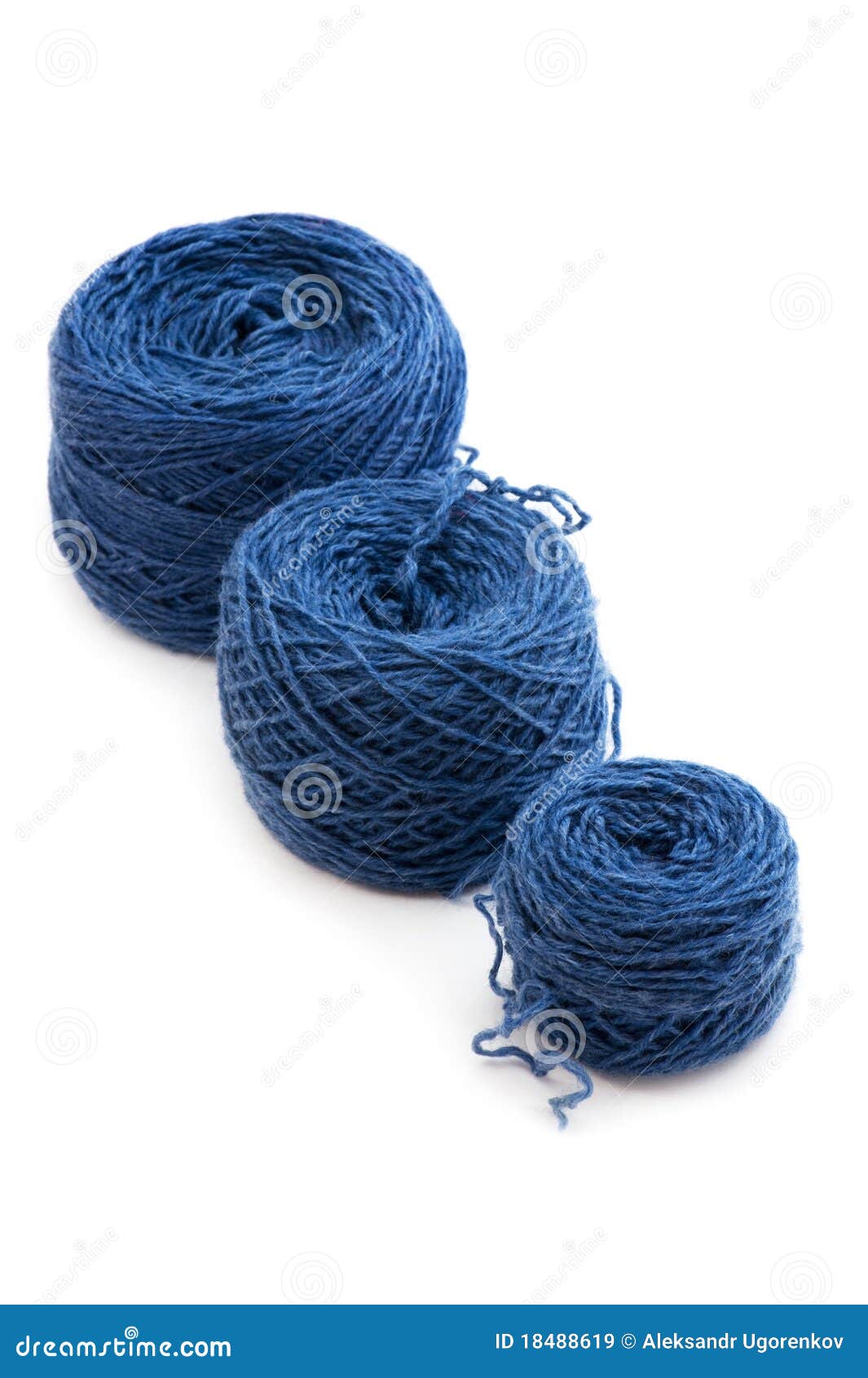 Blue Yarn close up stock image. Image of clew, soft, fashion - 18488619