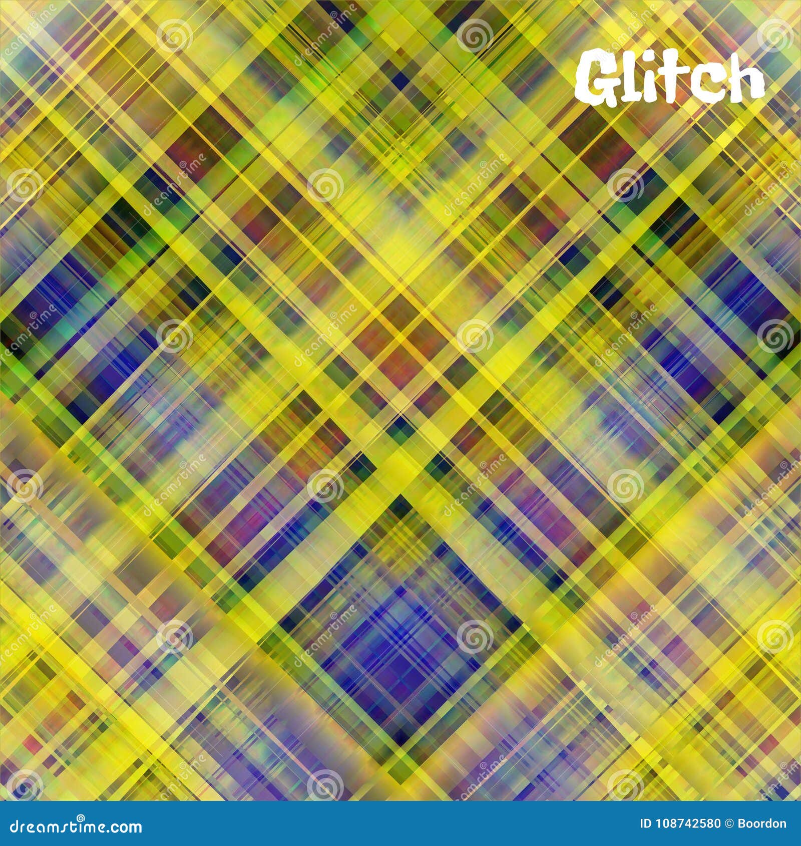 Blue Yellow Abstract Plaid Cloth Texture Vector Mesh Background in ...