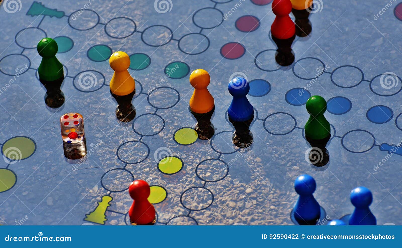 Blue And Yellow Board Game Picture. Image: 92590422