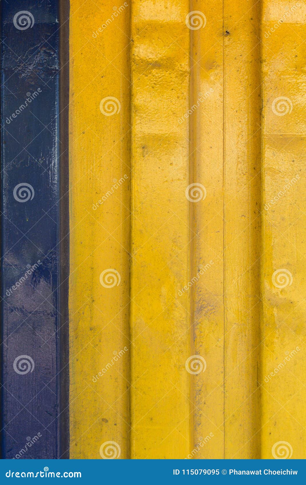 Blue and Yellow Cargo Ship Container Texture Stock Image - Image of ...
