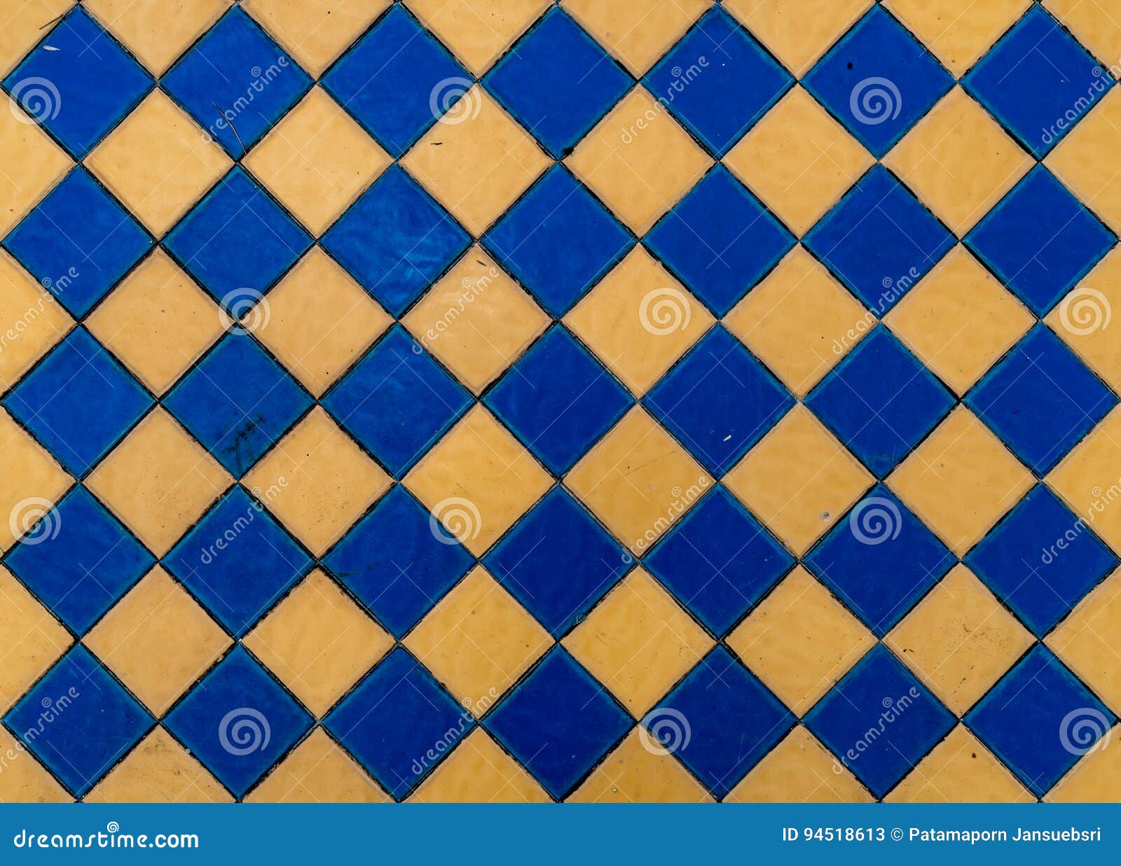 Blue and Yellow Ceramic Floor Stock Image - Image of wallpaper ...