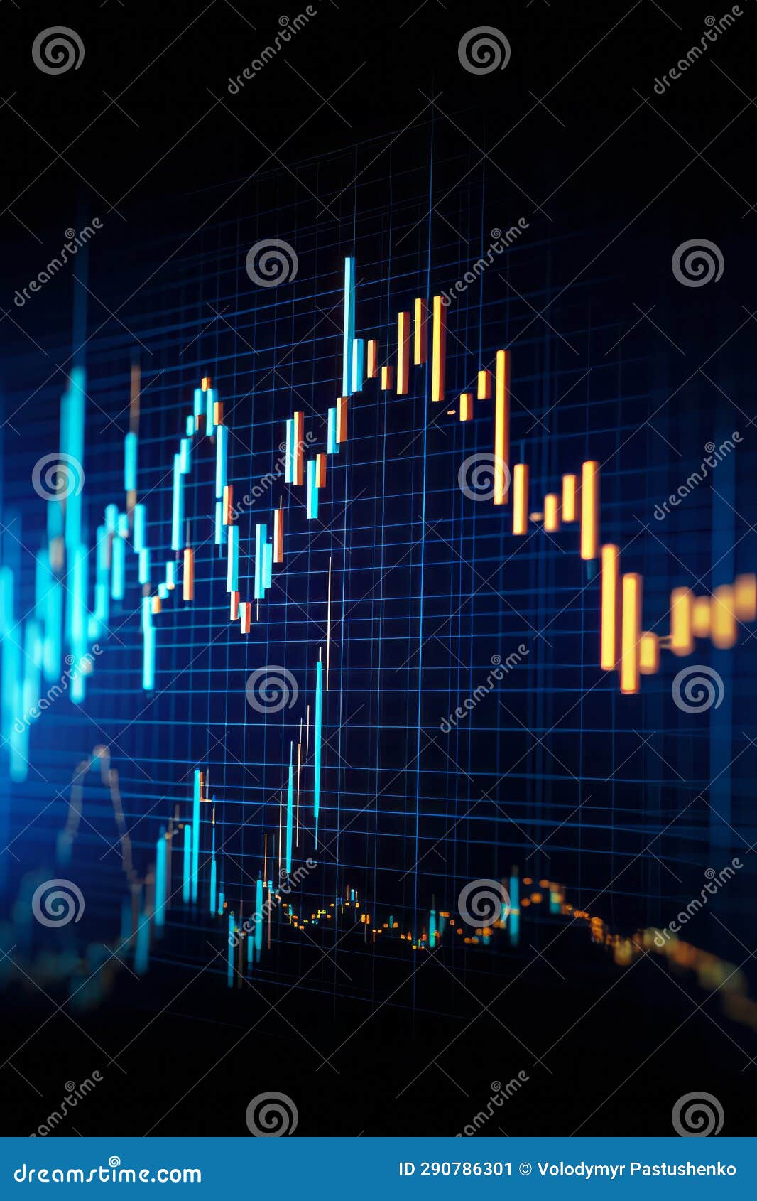 Blue and Yellow Chart with Blue Background and Blue Background ...