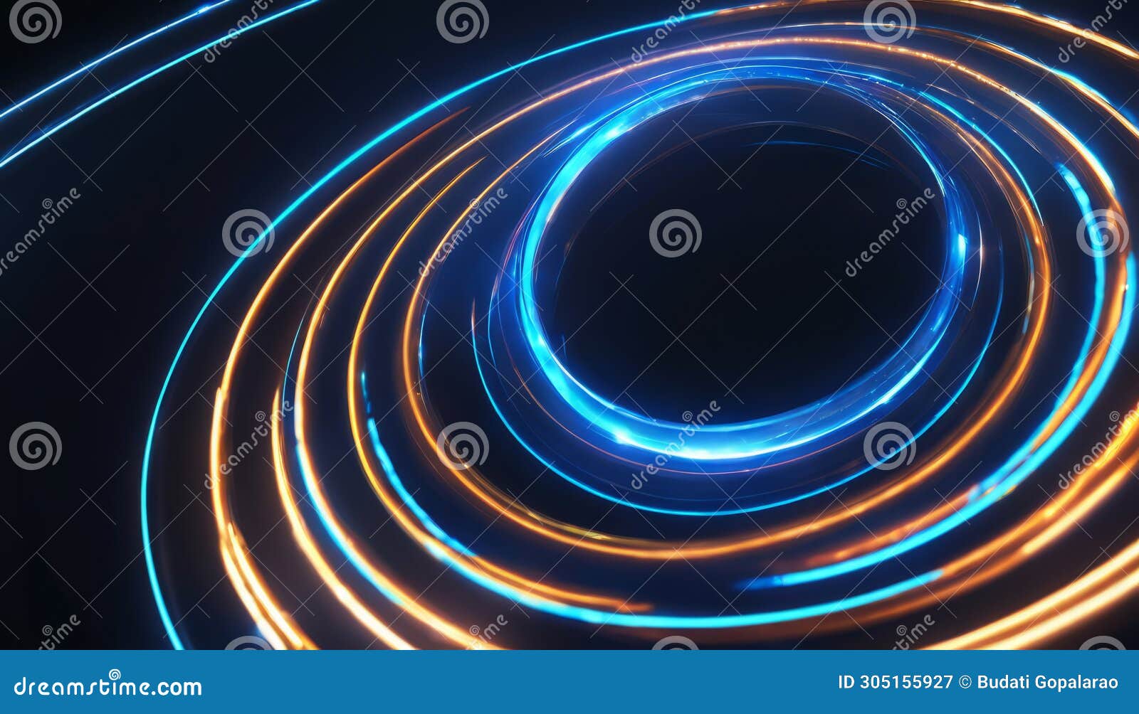 A Blue and Yellow Circle with a Black Background Stock Illustration ...