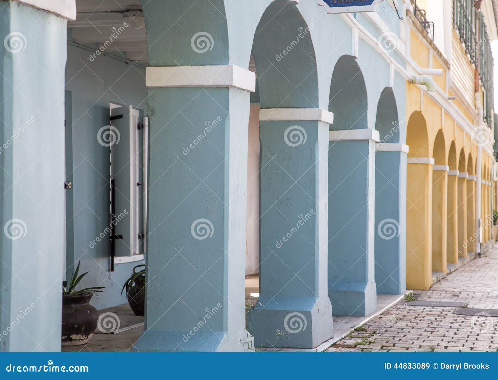 Blue and Yellow Columns stock image. Image of columns - 44833089