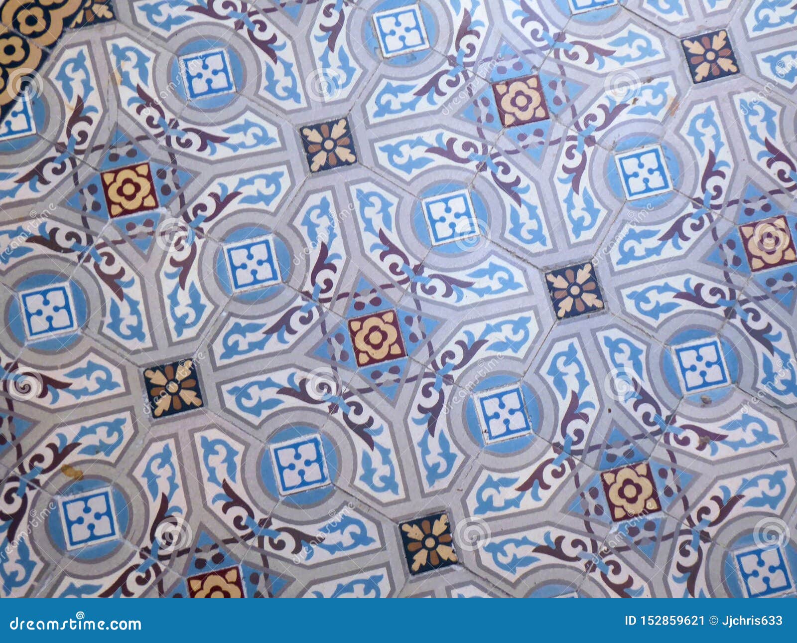 Blue and Yellow Floor Tiles, Background or Colourful Stone Texture ...