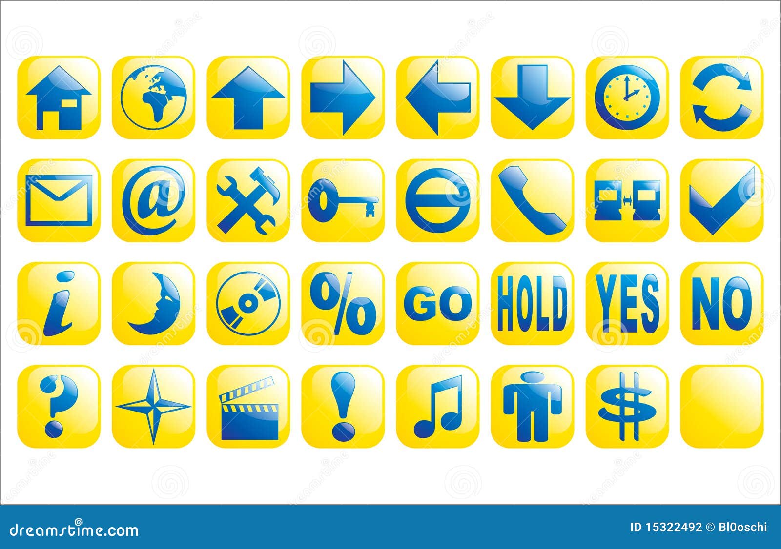 Blue and Yellow Glossy Vector Web Buttons Stock Vector - Illustration ... Blue and Yellow Glossy Vector Web Buttons Stock Vector - Illustration ...