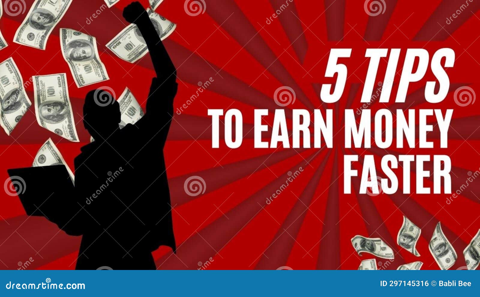 Youtube Thumbnail , Money, Investment, Earning. Stock Illustration ...