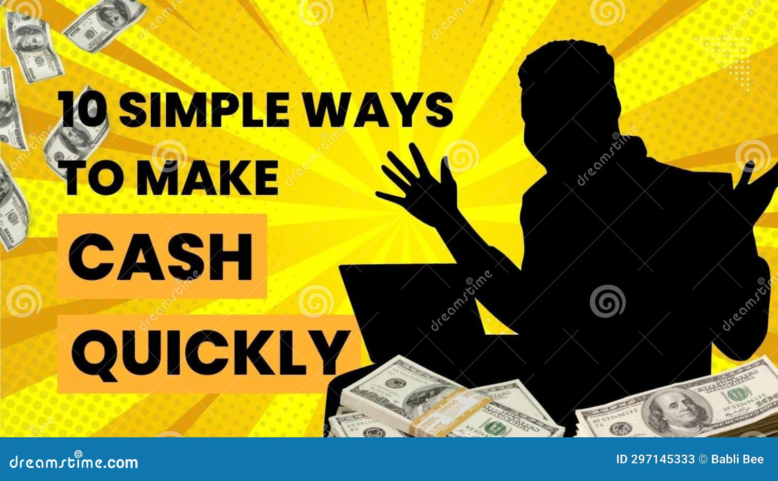 Youtube Thumbnail , Money, Investment, Earning. Stock Illustration ...