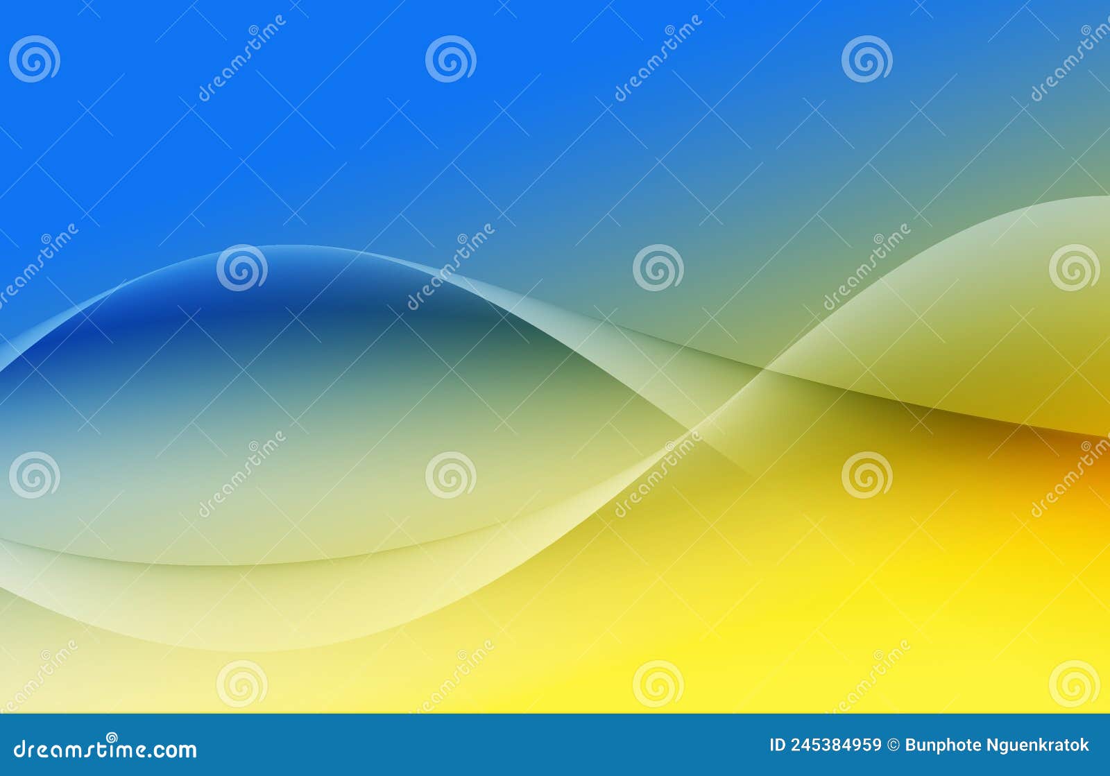 Blue and Yellow Gradient or Shadow Abstract Science Background with ...