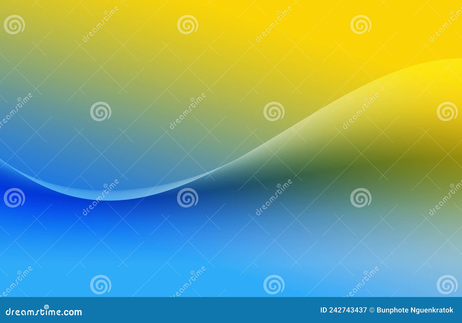 Blue and Yellow Gradient or Shadow Abstract Science Background with ...