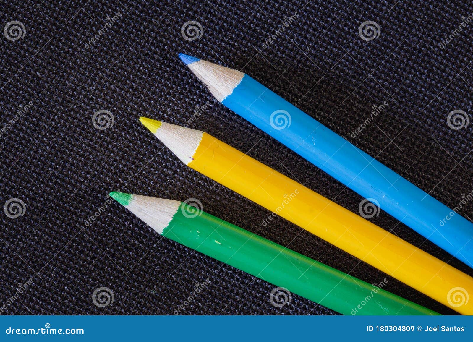 Blue, Yellow, Green Colored Crayons Stock Image - Image of modern ...