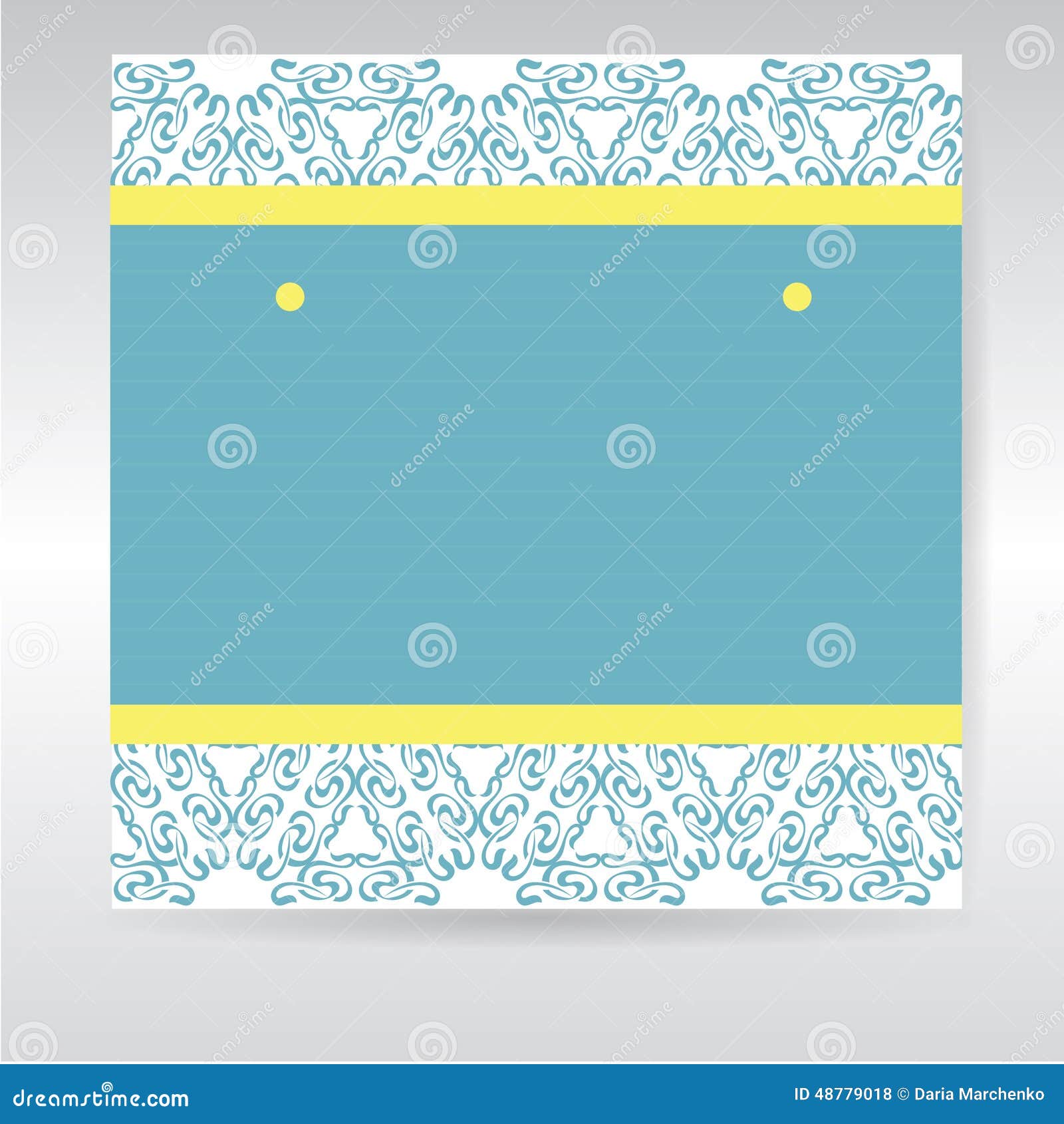 Blue and Yellow Greeting Card Stock Vector - Illustration of blue ...