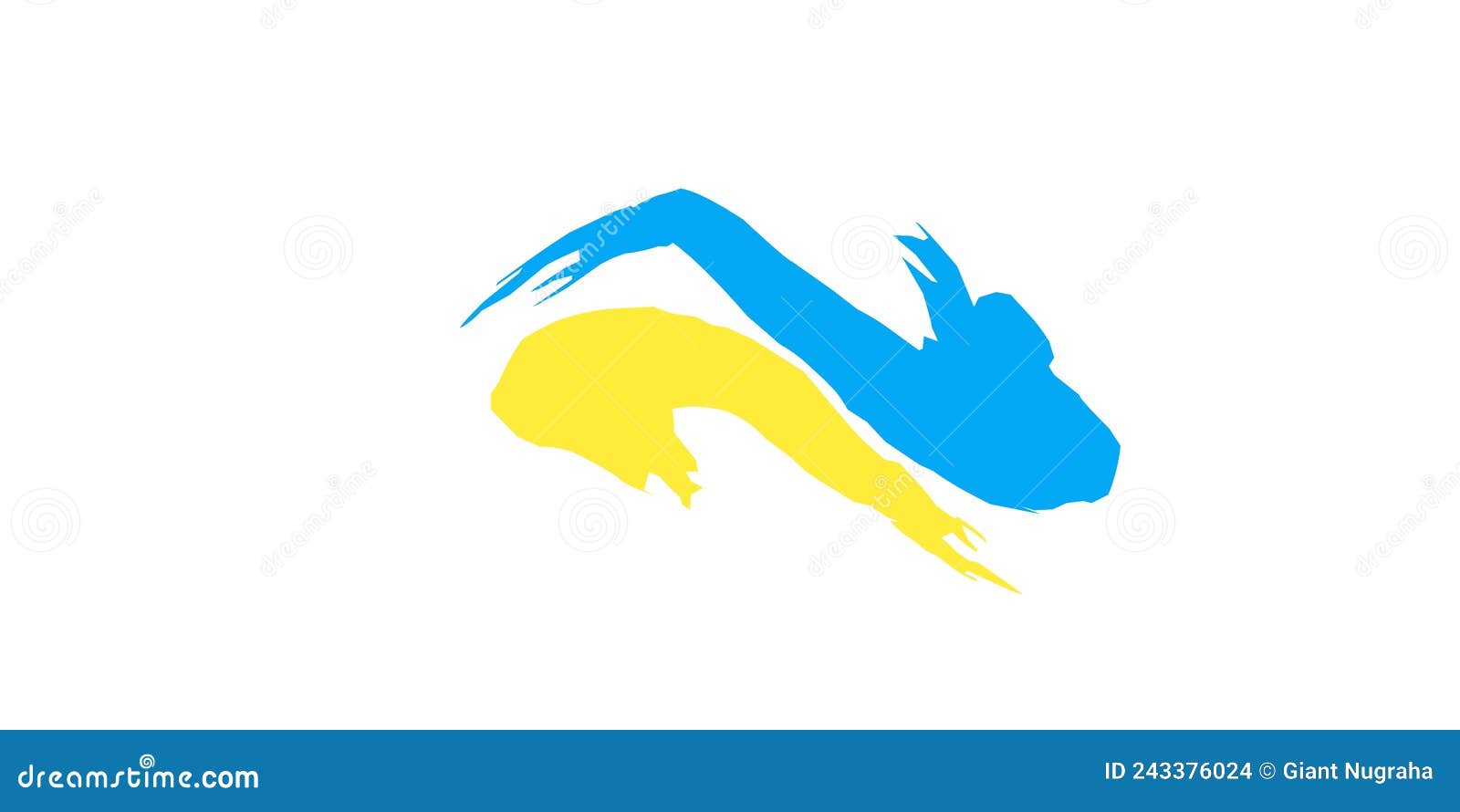Blue and Yellow Icon with White Background Stock Illustration ...