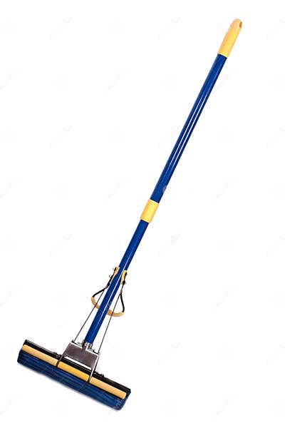Blue-yellow mop stock image. Image of cleanup, service - 2802687