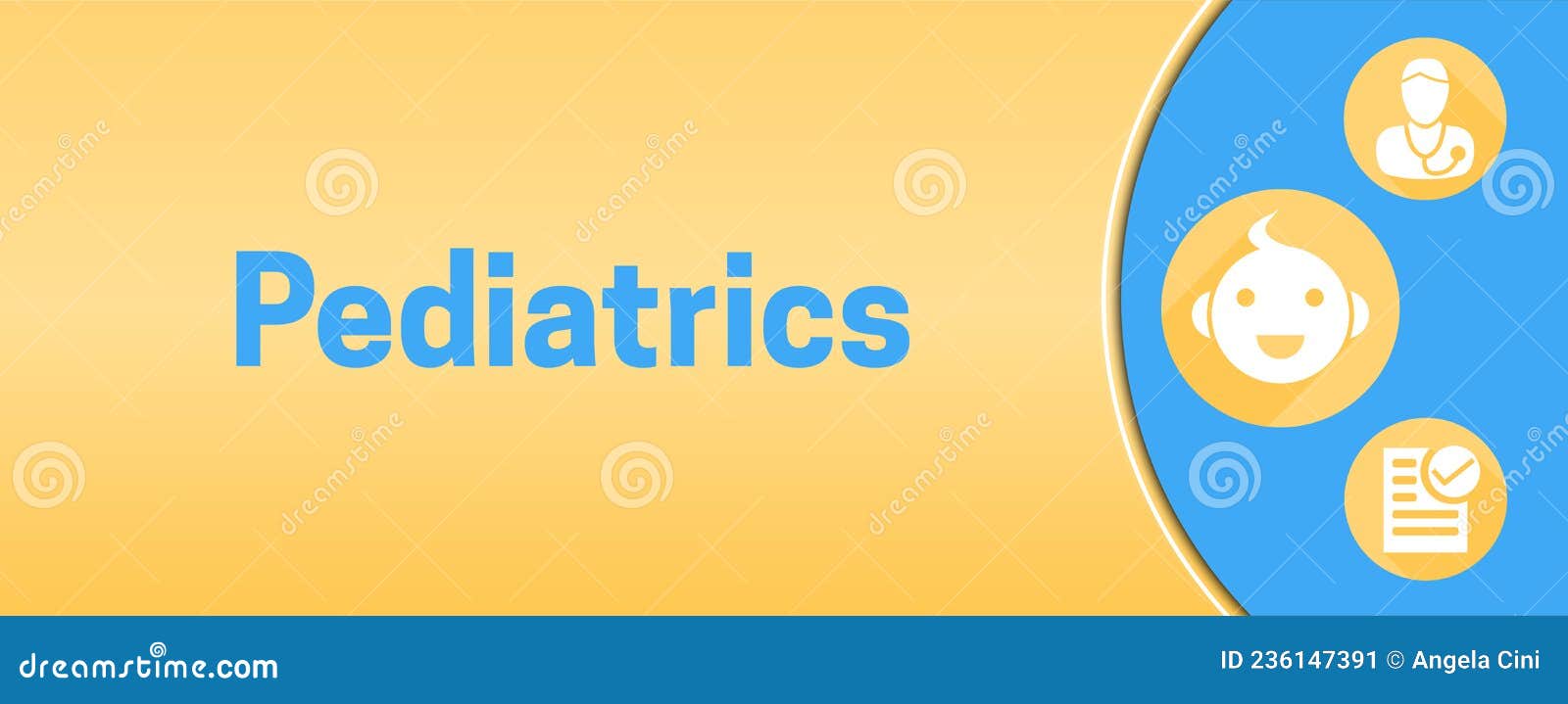 Blue and Yellow Pediatrics Background Illustration Stock Vector ...