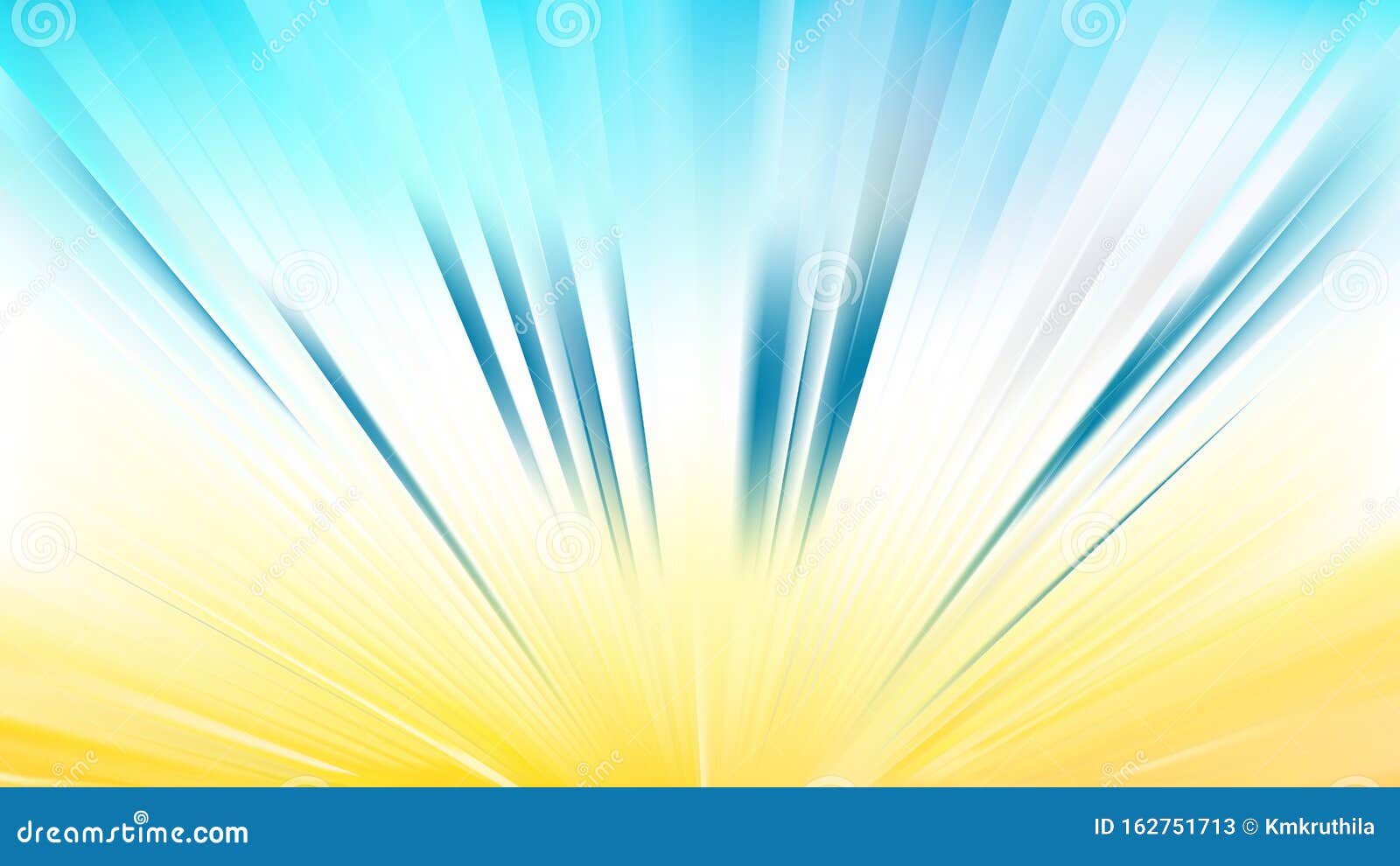 Blue and Yellow Radial Burst Background Illustration Stock Vector ...