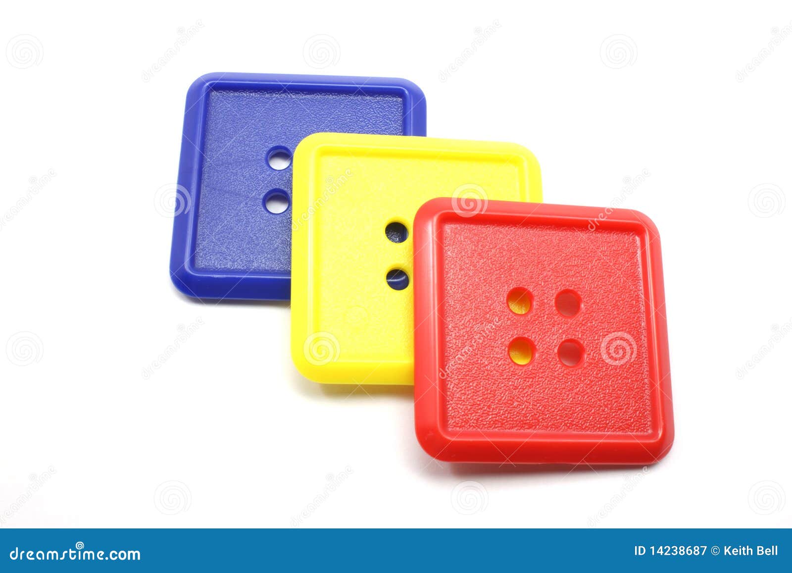 Blue Yellow and Red Square Buttons Stock Image - Image of fasten, blue ...