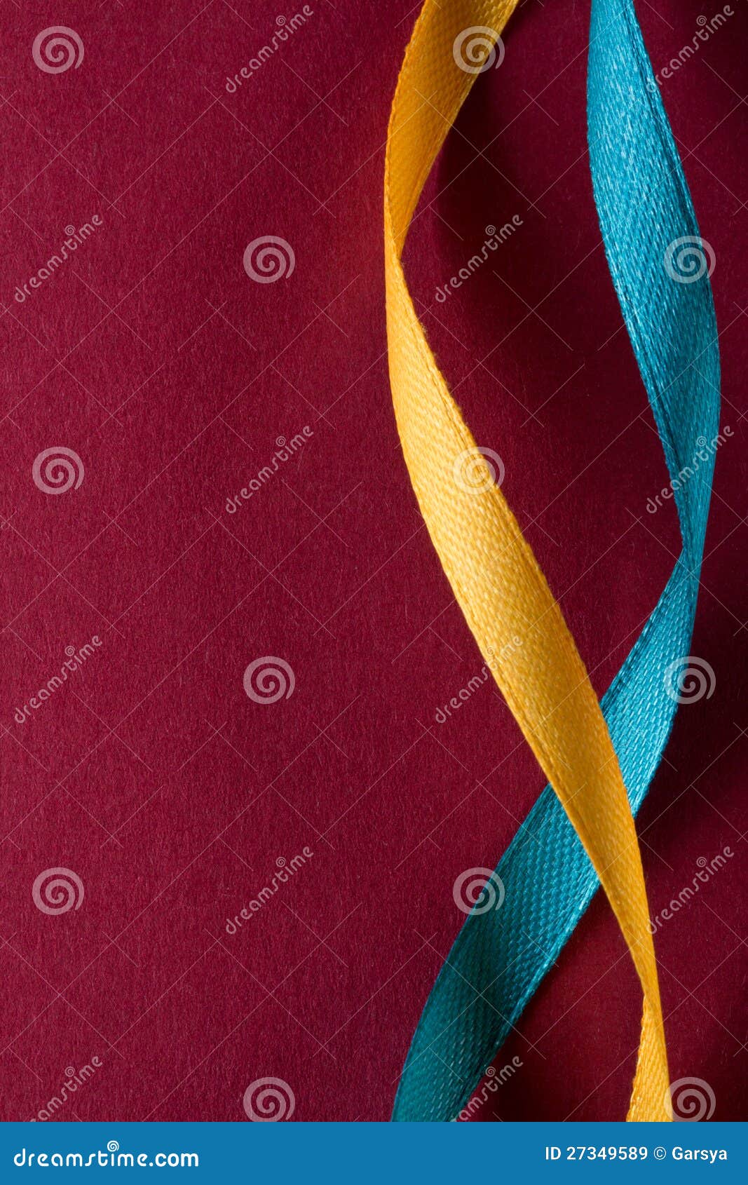 Blue and yellow ribbons stock image. Image of blank, celebration - 27349589