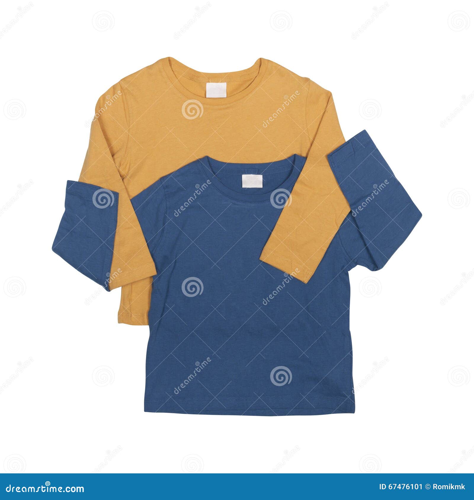 Blue and yellow shirts stock image. Image of composition - 67476101