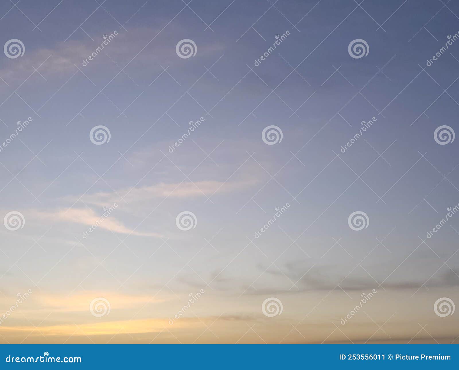 Blue and Yellow Sky Gradient Color at Dusk Stock Image - Image of ...