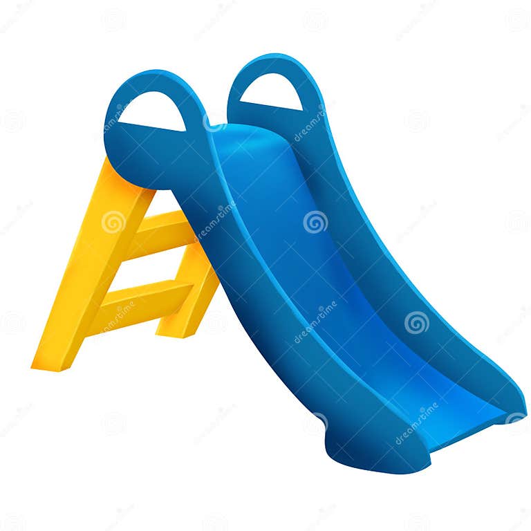 Blue and yellow slide stock illustration. Illustration of drawing ...