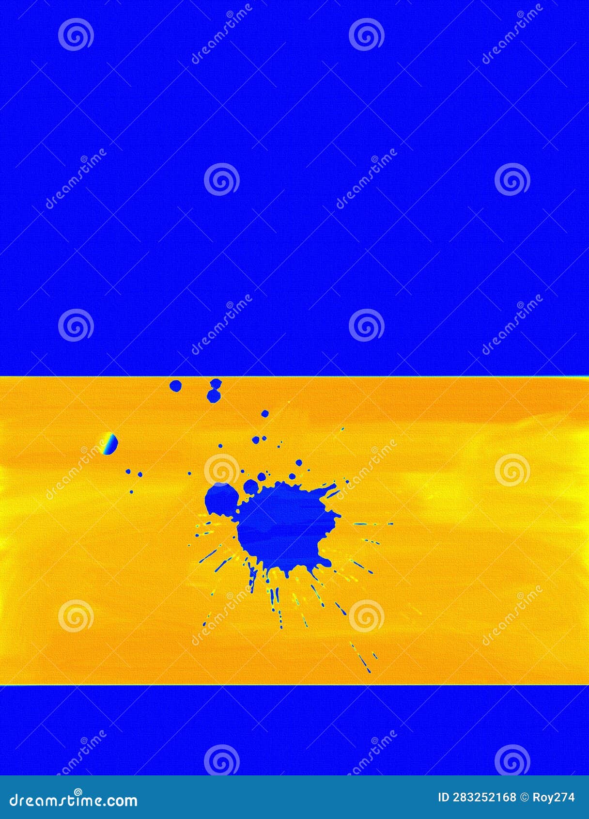 Blue Yellow Blue with Splash Digital Art Stock Illustration ...