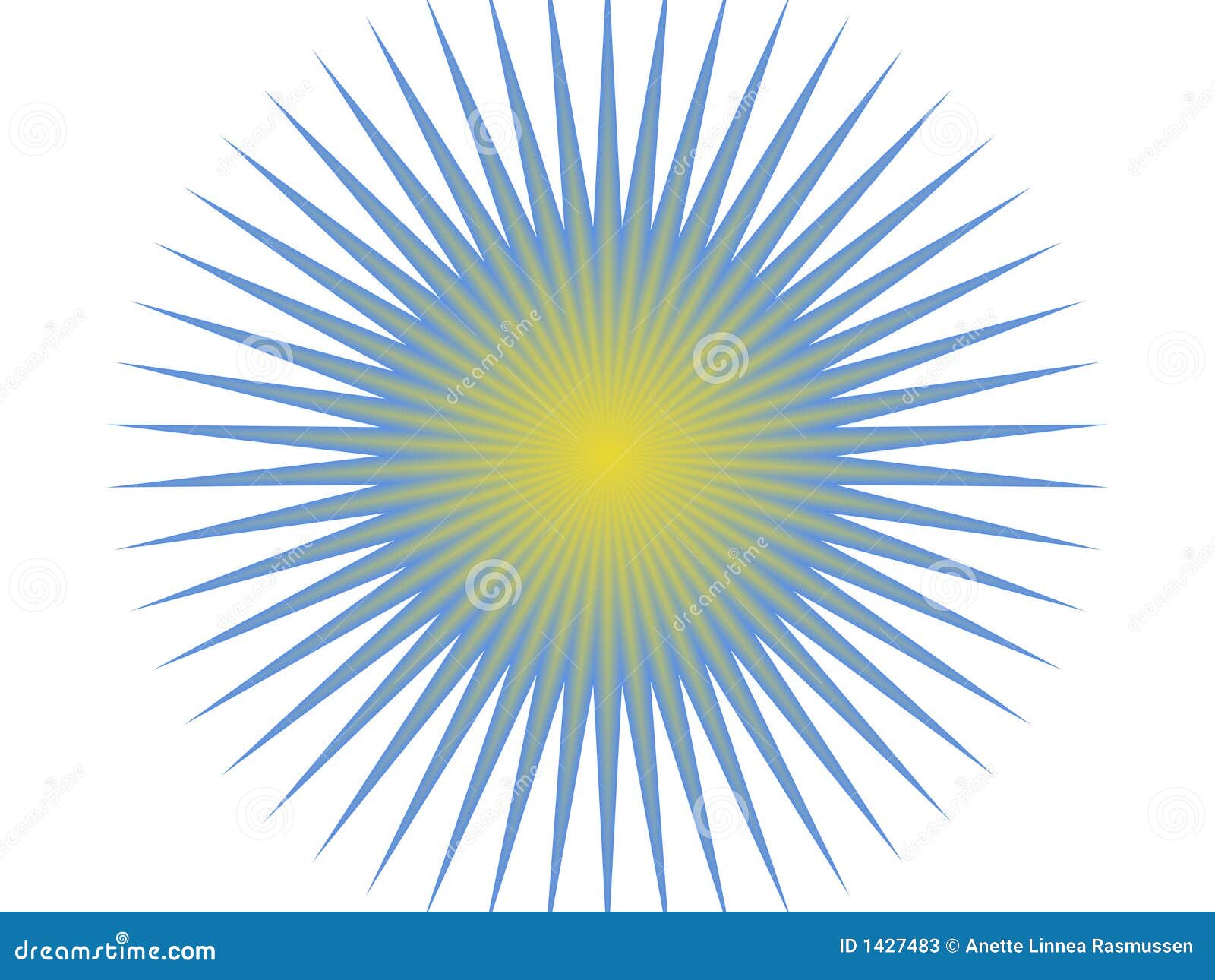 Blue and yellow sun stock illustration. Illustration of blue - 1427483