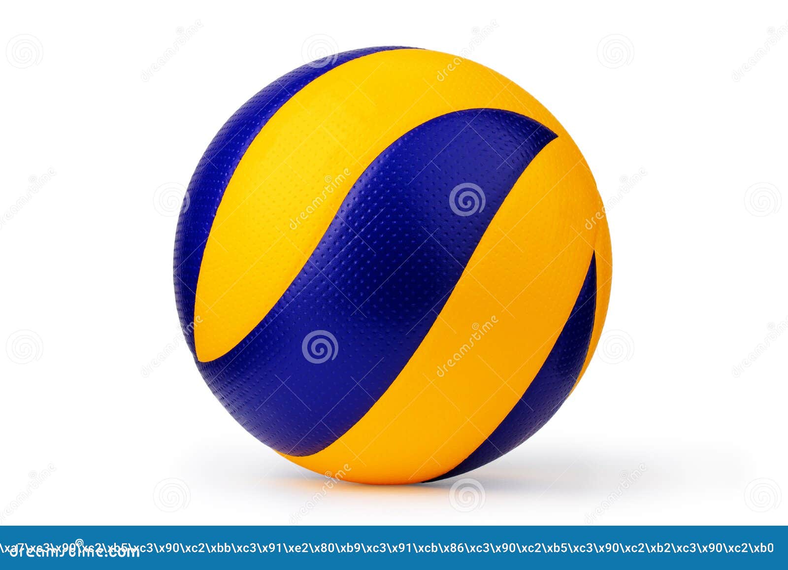 Blue and Yellow Volleyball, Isolate on a White Background Stock Image ...
