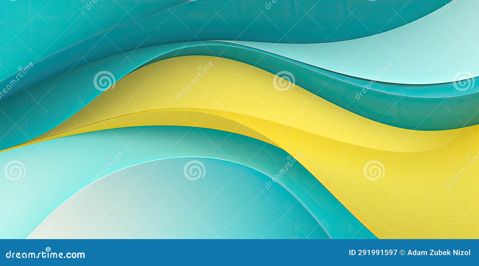 A Blue and Yellow Wavy Lines Stock Illustration - Illustration of lines ...