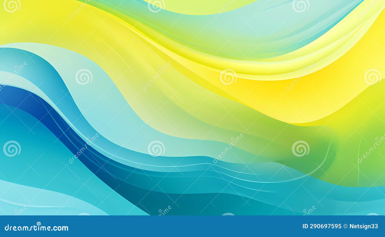Blue and Yellow Wavy Lines stock illustration. Illustration of colors ...