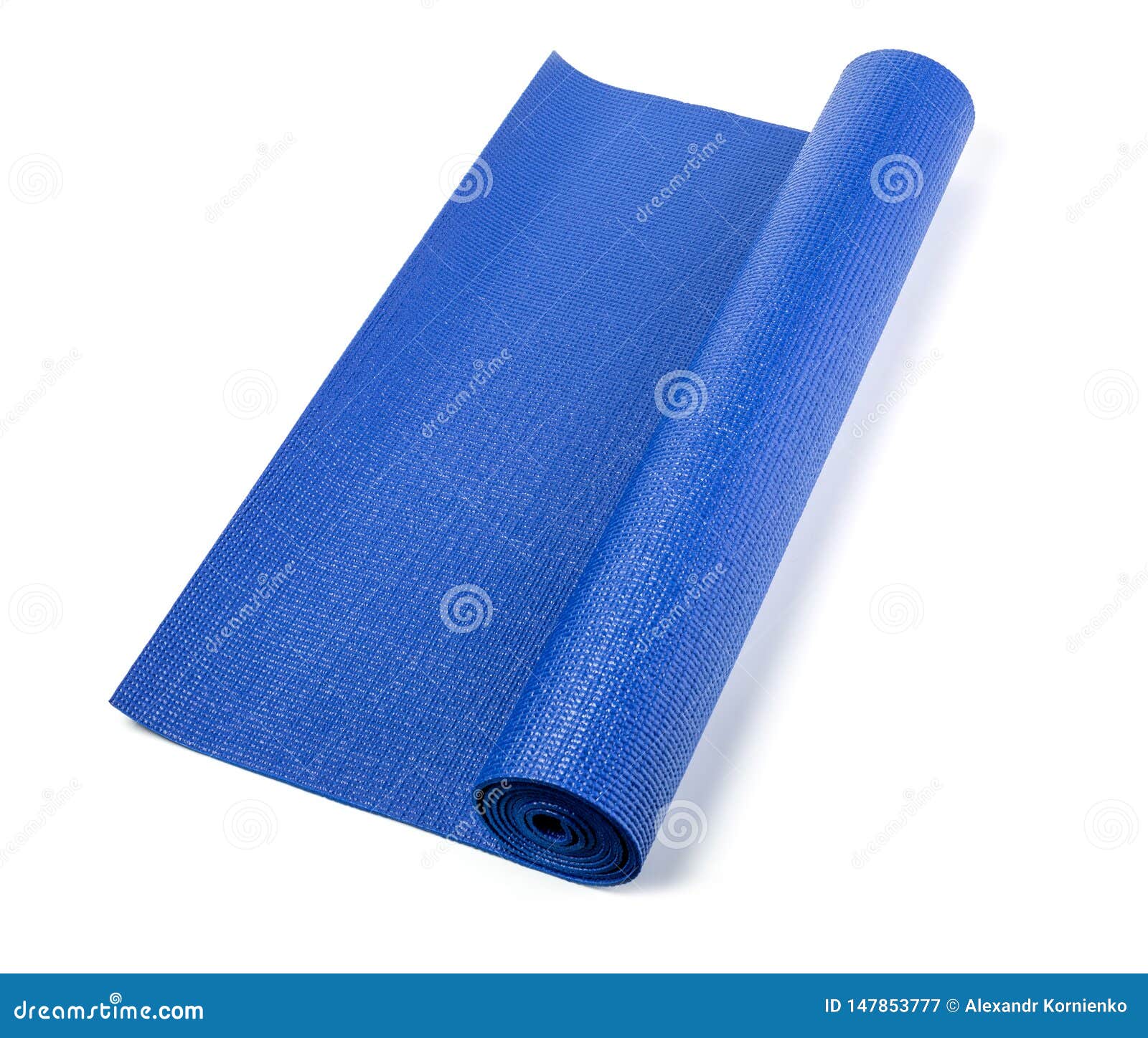 Blue Yoga Mat stock image. Image of fitness, health - 147853777