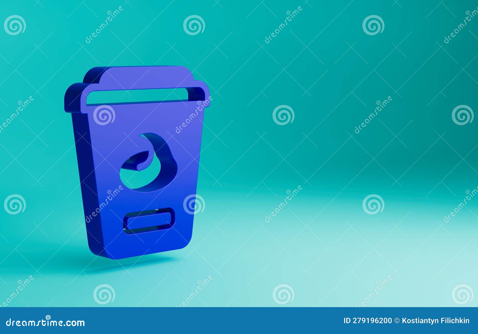 Blue Yogurt Container Icon Isolated on Blue Background. Yogurt in ...