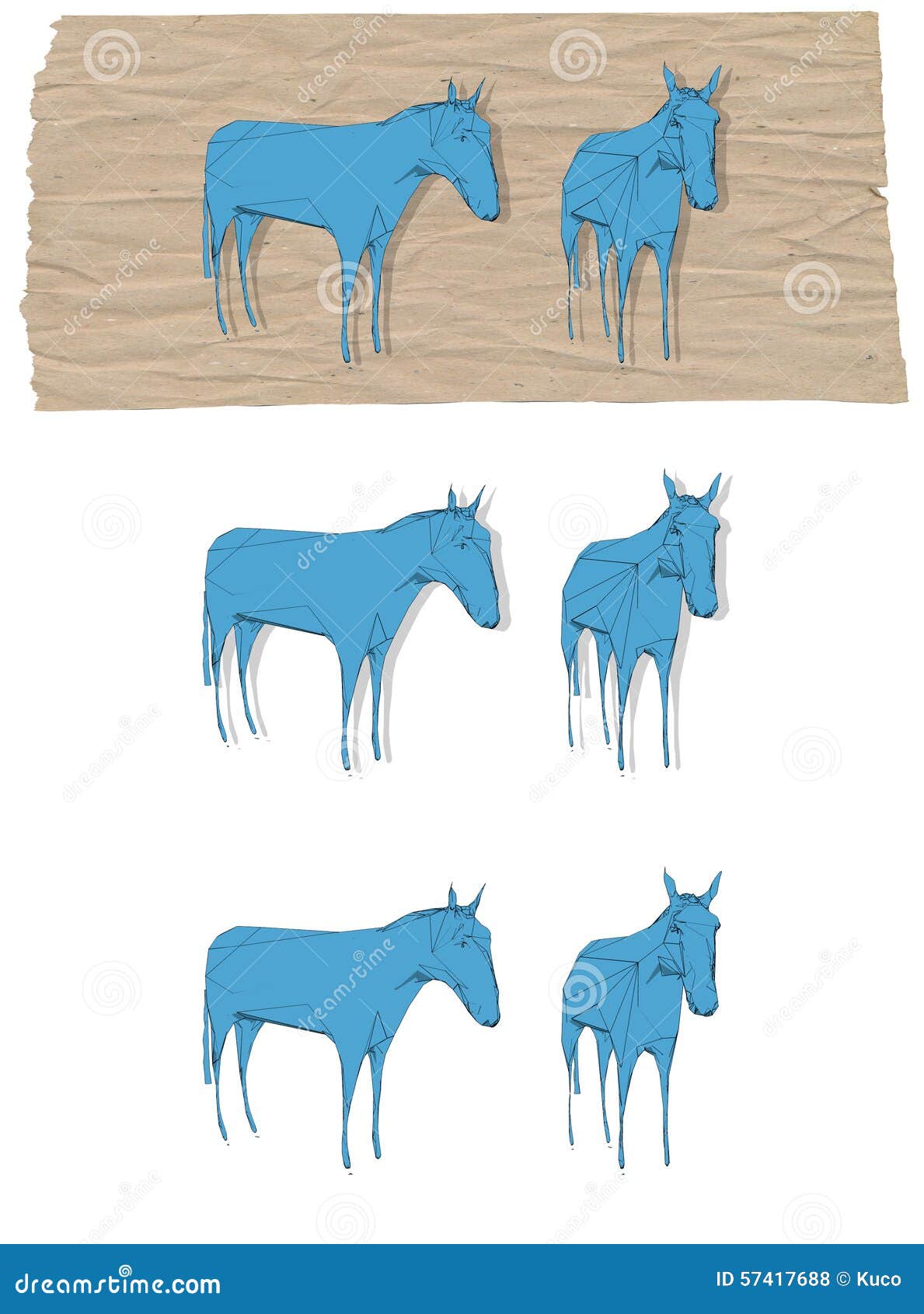 Blue zebra stock illustration. Illustration of rendering - 57417688