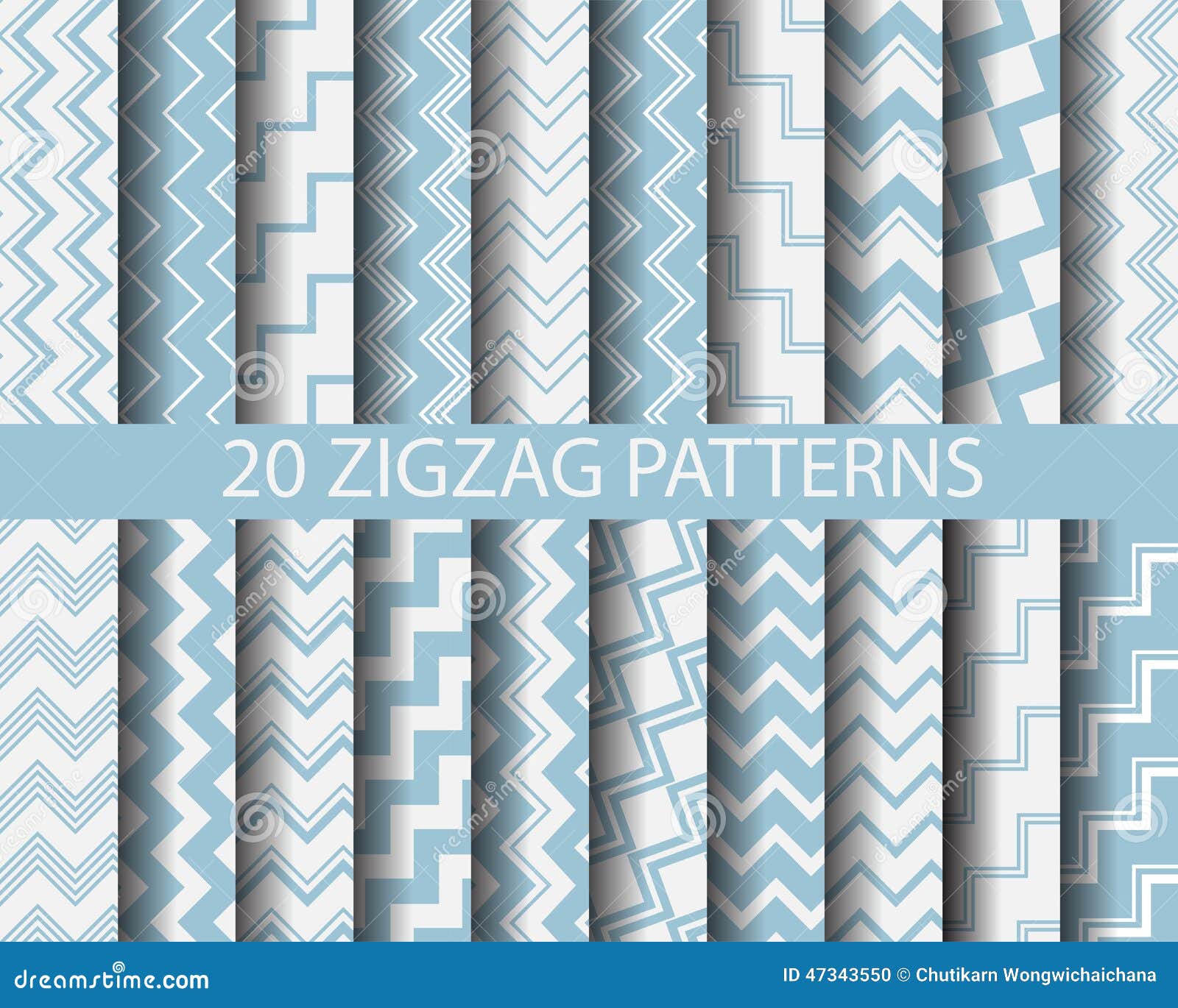 20 blue zigzag patterns stock vector. Illustration of abstract - 47343550