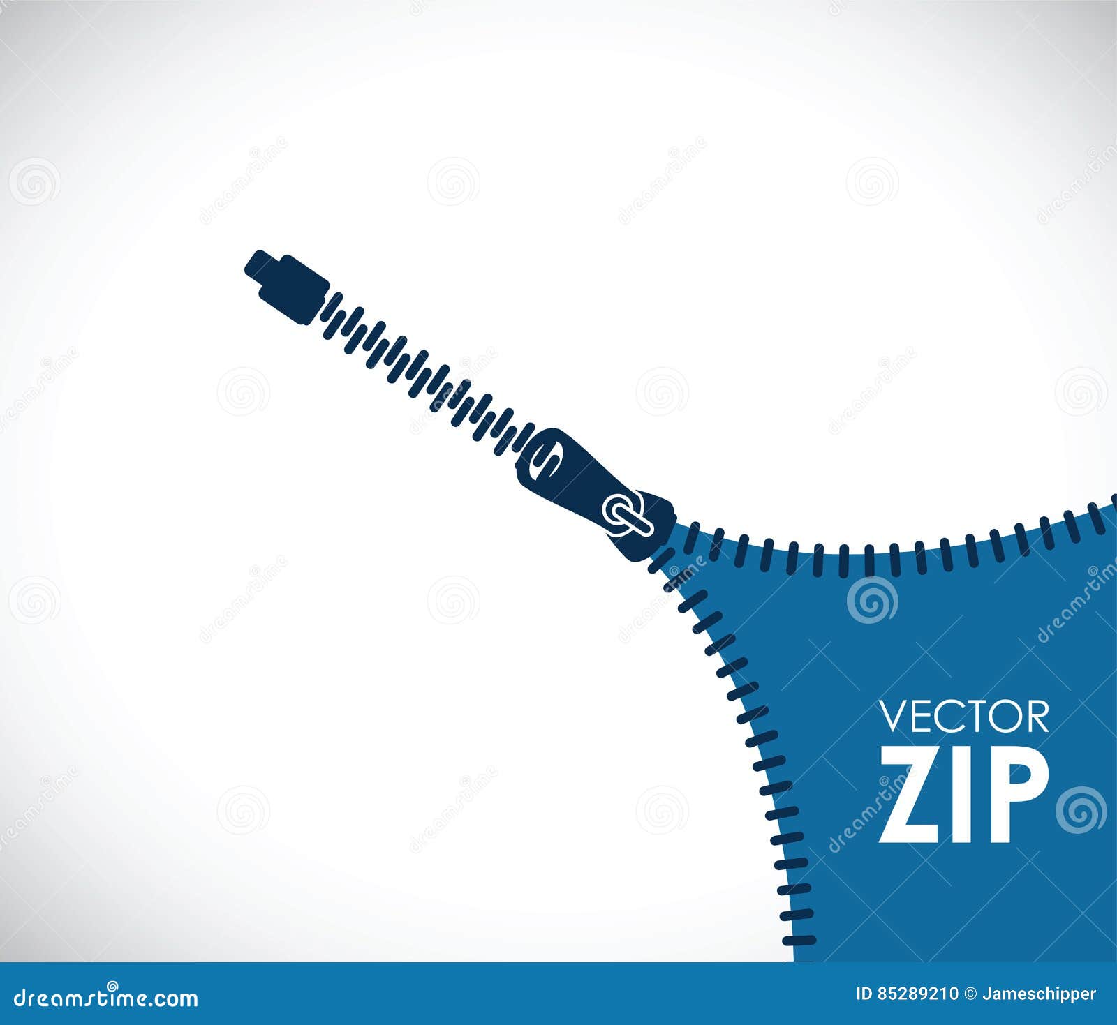 Blue zip image stock vector. Illustration of decoration - 85289210