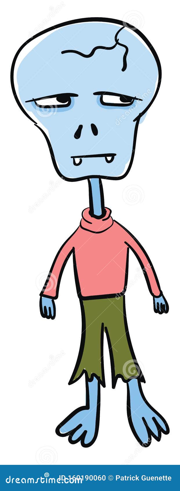 Blue Zombie, Illustration, Vector Stock Vector - Illustration of comic ...