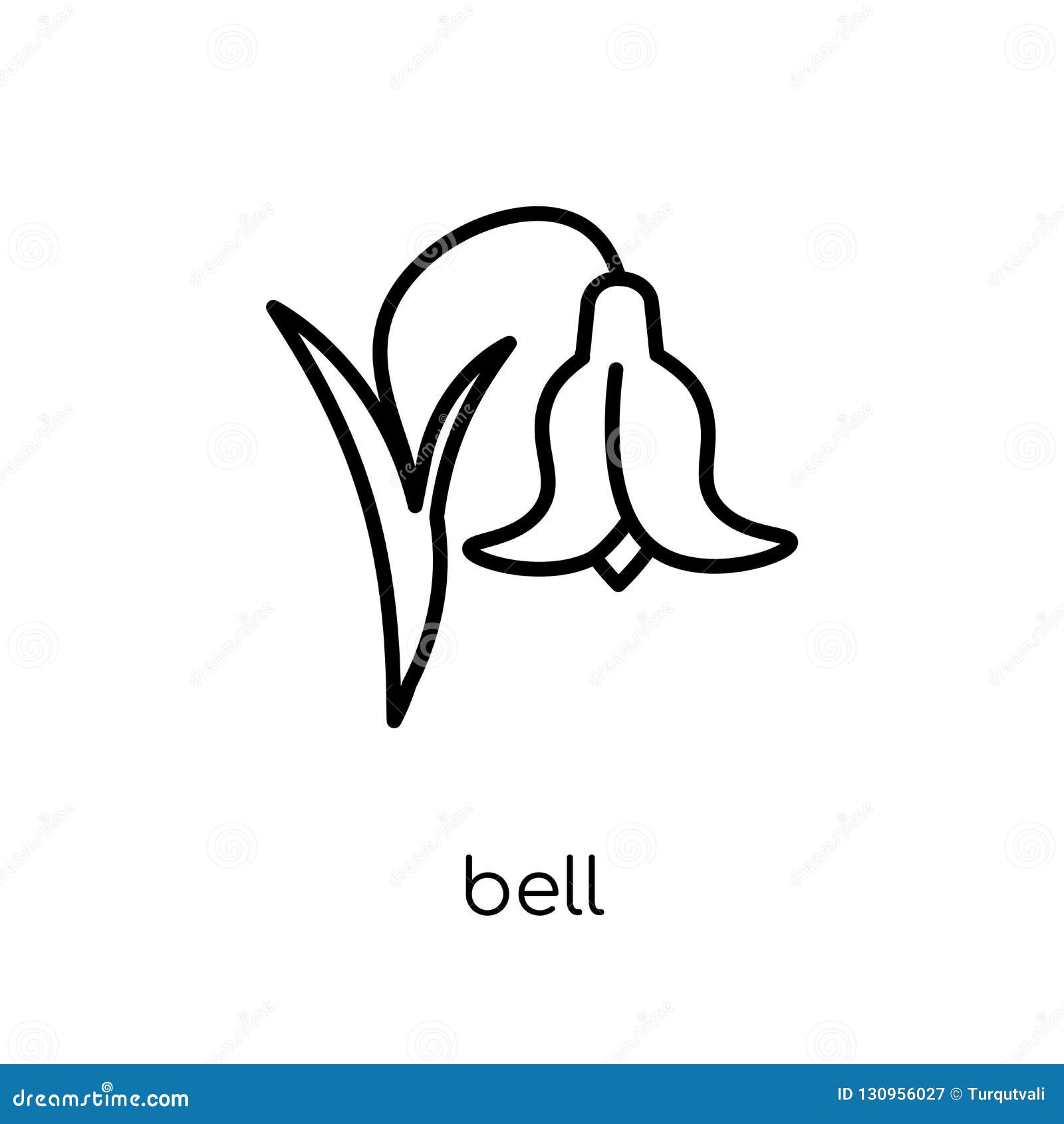 Bluebell Icon. Trendy Modern Flat Linear Vector Bluebell Icon on Stock ...