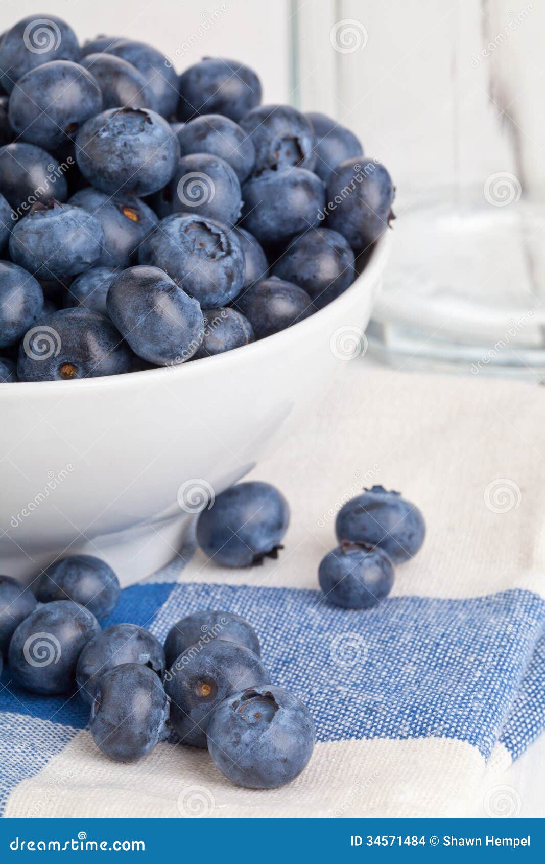Blueberries in bowl stock photo. Image of sweet, food - 34571484