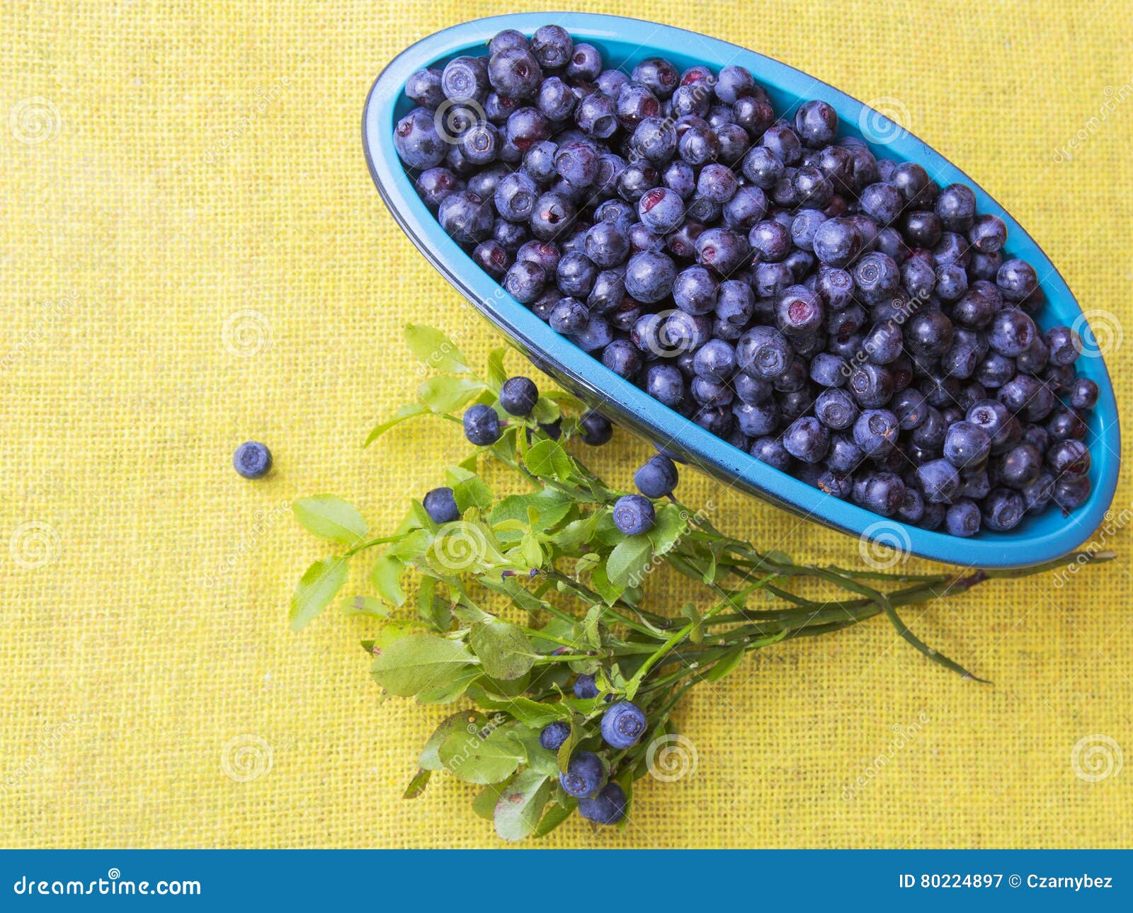 Blueberries in bowl stock image. Image of color, fresh - 80224897