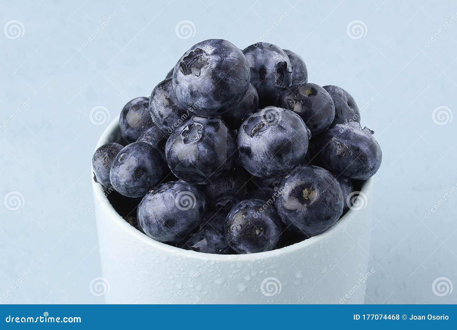 Blueberries in a Vintage Soft Color Cup Stock Photo - Image of organic ...