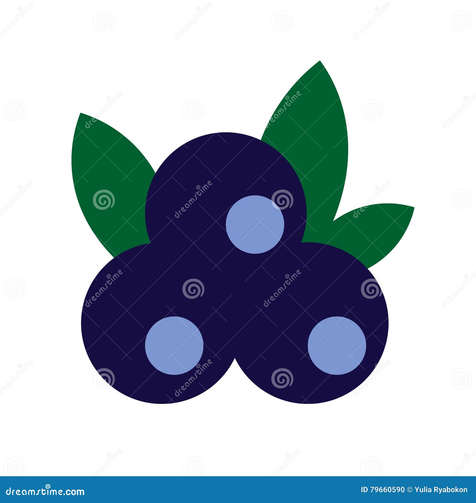 Blueberries flat icon stock vector. Illustration of healthy - 79660590