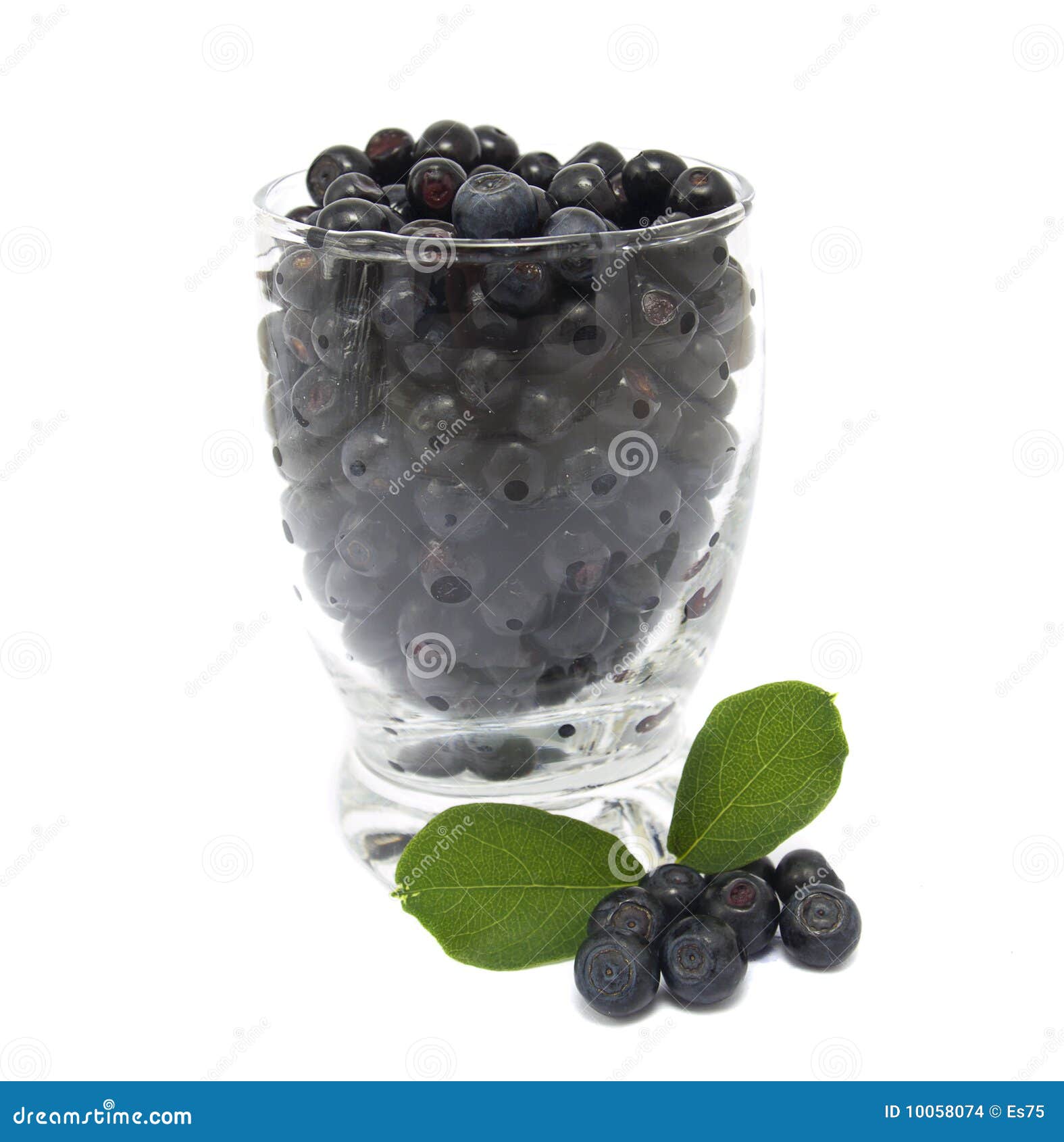 Blueberries in a glass stock photo. Image of juicy, berries - 10058074