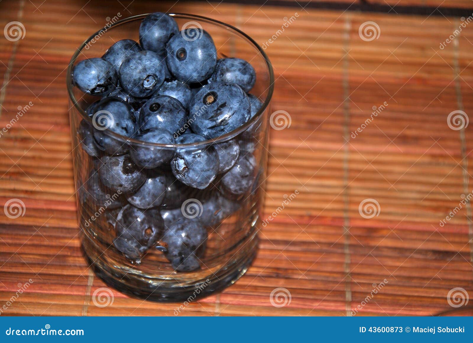 Blueberries in a glass stock image. Image of beatiful - 43600873