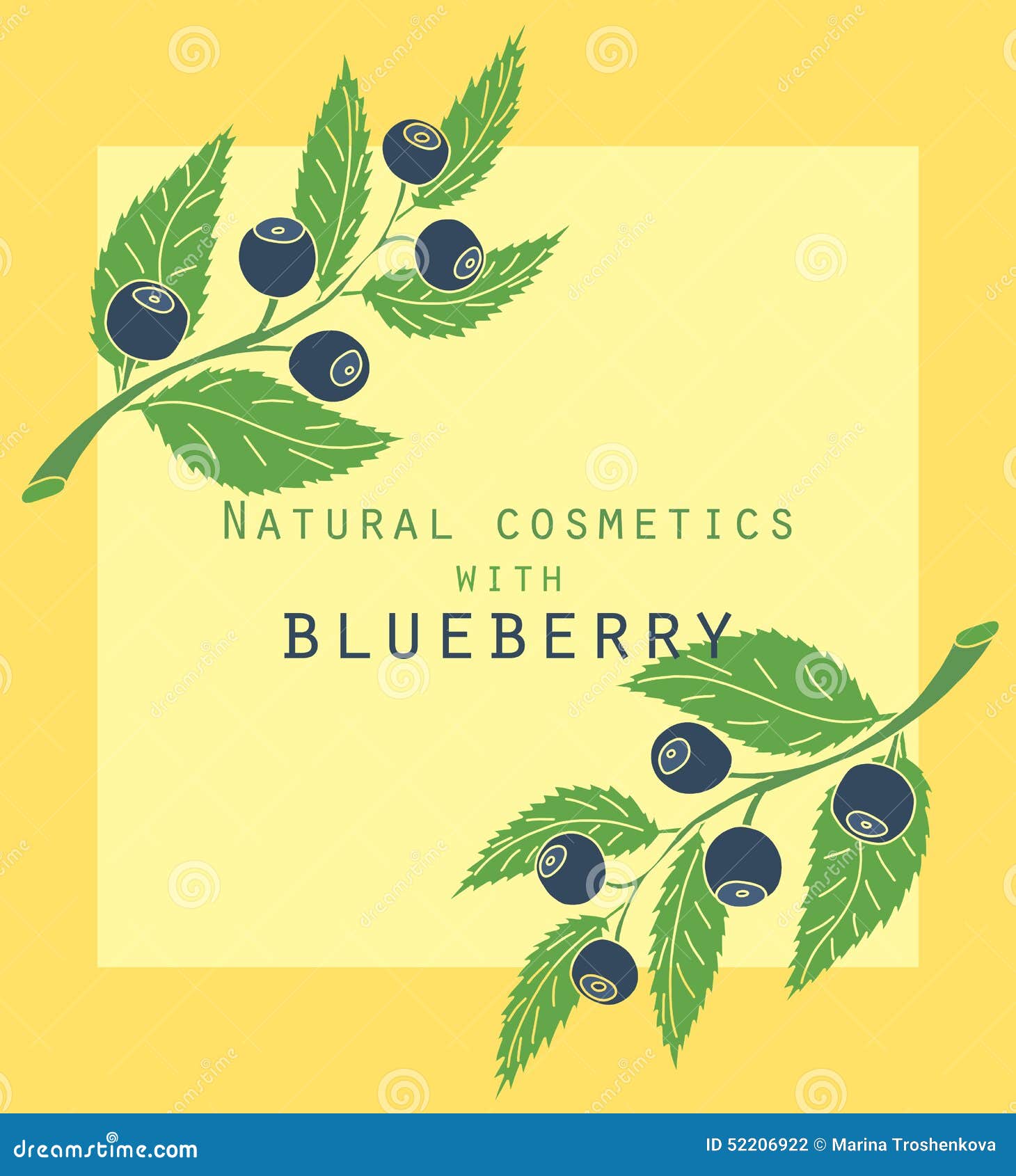 Blueberries label stock vector. Illustration of drink - 52206922