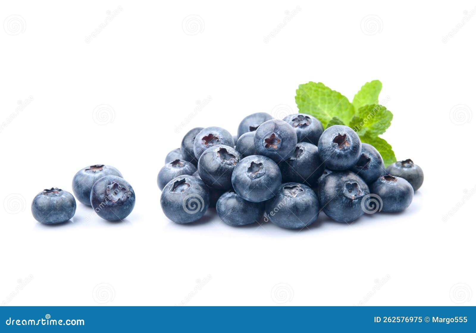Blueberries with mint stock image. Image of vegan, drops - 262576975